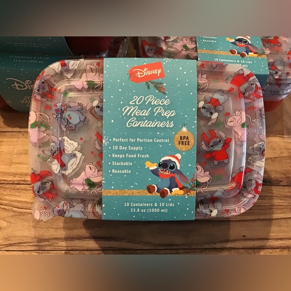 Disney | Kitchen | Disney Stitch Angel Christmas Holiday 2 Piece Meal ...